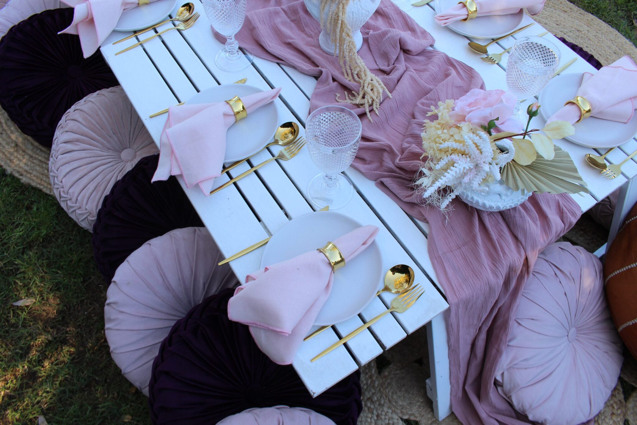 Luxury Pop up Picnic Tables - NS Prop Styling