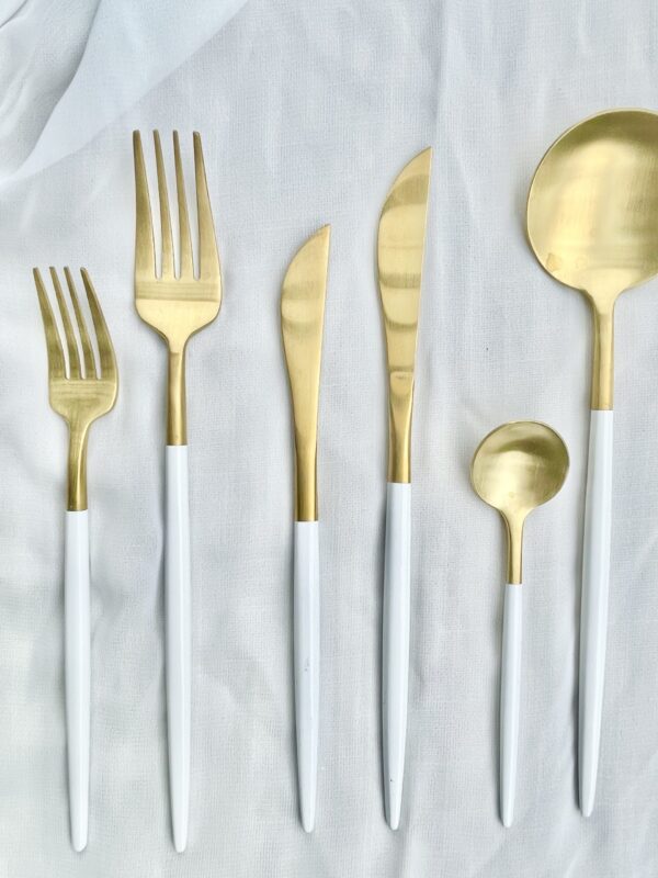 Matte Gold 6 Piece Cutlery set - NS Prop Styling