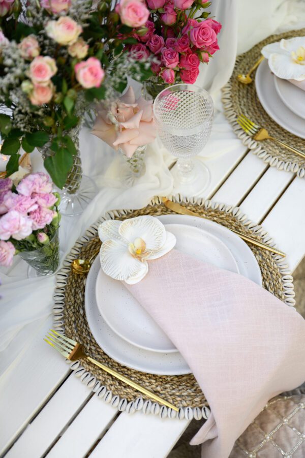 Orchid Napkin Decorations - NS Prop Styling