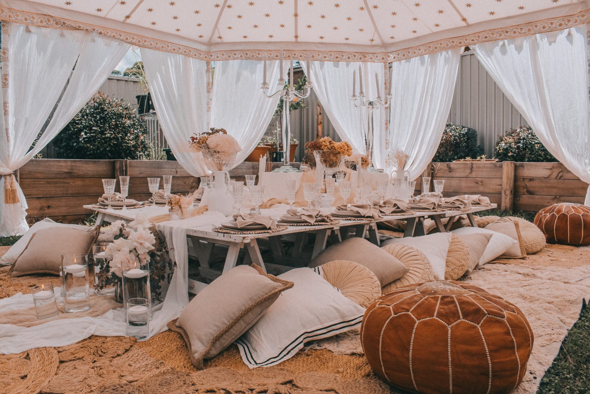 6m Luxury Boho Tent | Marquee - NS Prop Styling